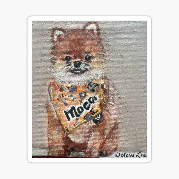 "The Dog Named Moca" Sticker for Sale by Dolieart | Redbubble