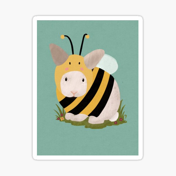 "Bumble bee bunny" Sticker for Sale by Briiiiix33 | Redbubble