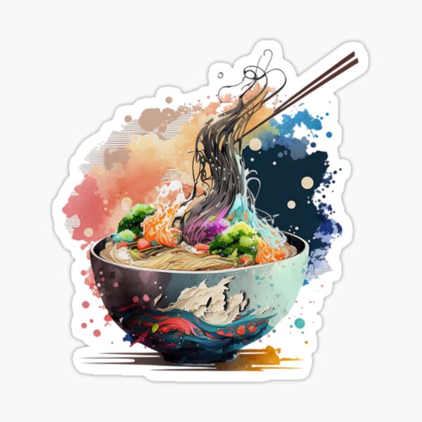 "Rainbow Ramen" Sticker for Sale by MeleikaStyle | Redbubble