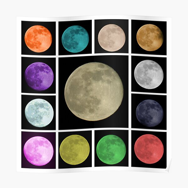 "Colors of the Moon" Poster for Sale by OrphieG | Redbubble