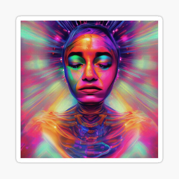 ""Radiate Peace" - AI Generated Art" Sticker for Sale by fluid ...
