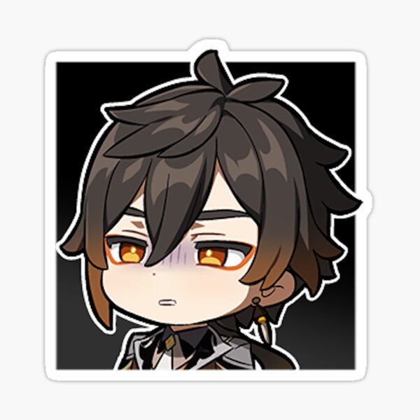 Zhongli Chibi Consternation Genshin Impact Sticker For Sale By The Honeyy Bee Redbubble