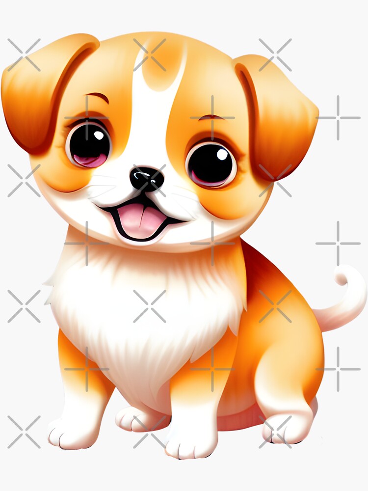 "Chibi Puppy" Sticker for Sale by HauntedWitch | Redbubble