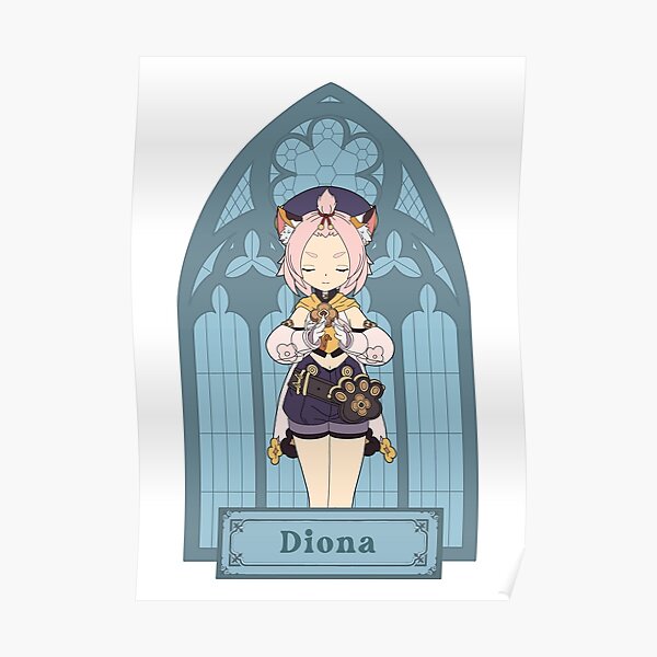 "Diona Genshin impact" Poster for Sale by SAN- | Redbubble