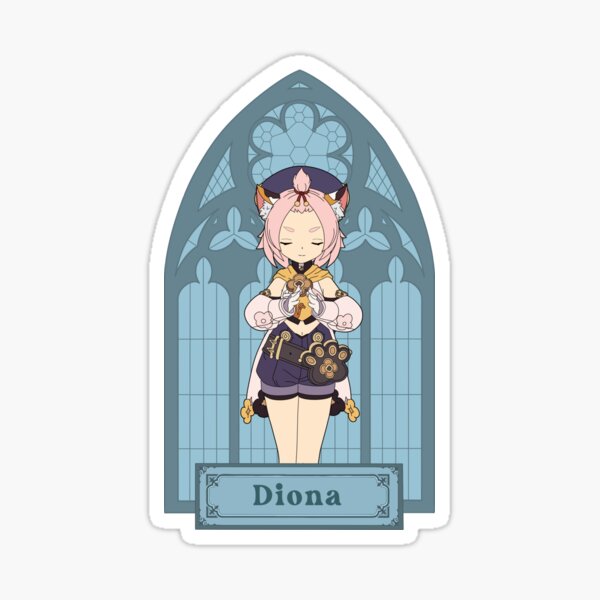 "Diona Genshin impact" Sticker for Sale by SAN- | Redbubble