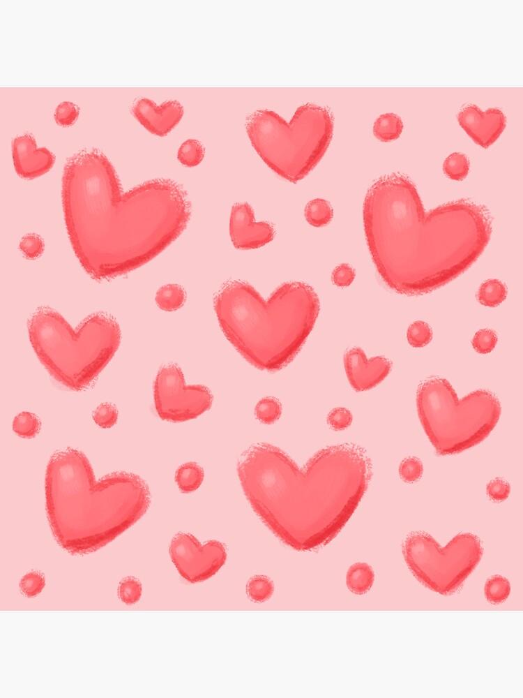 "Cute sweet pink hearts as romantic seamless pattern background ...