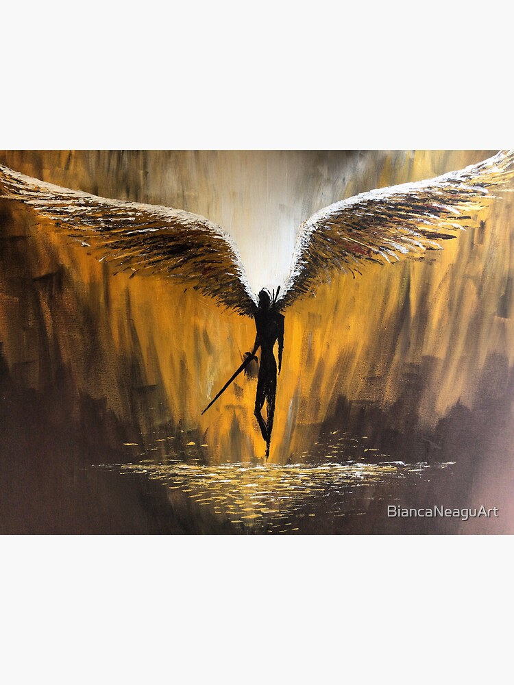 "Angel with sward " Sticker for Sale by BiancaNeaguArt | Redbubble