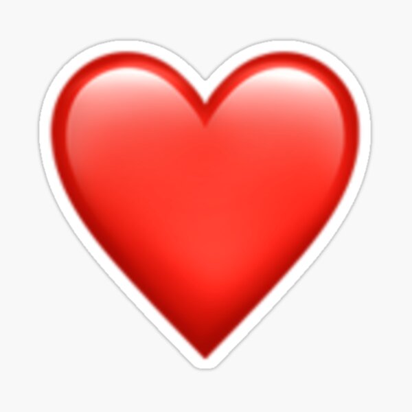 "Red Heart - iPhone iOS Apple Emoji" Sticker for Sale by KaomojiKitchen ...