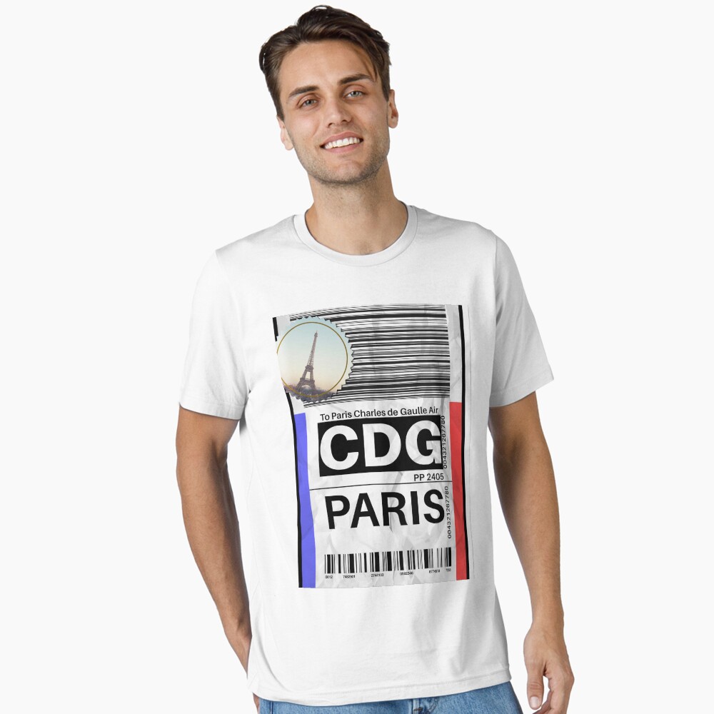 "CDG Luggage Airport Label Paris Charles de Gaulle Airport" Sticker for ...