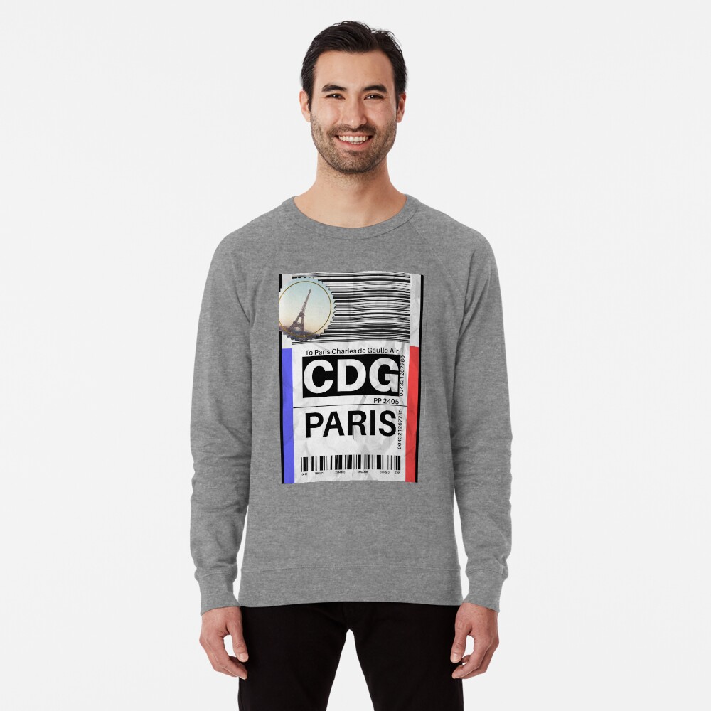 "CDG Luggage Airport Label Paris Charles de Gaulle Airport" Sticker for ...