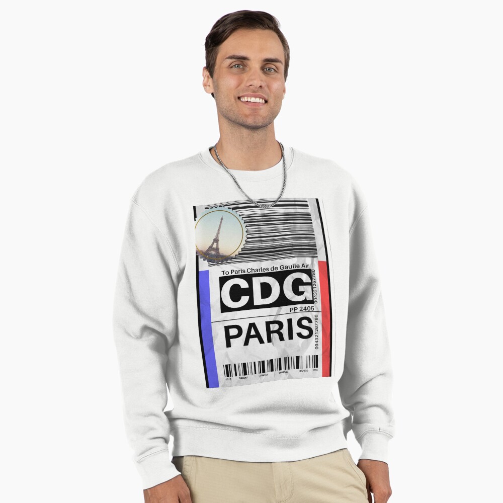 "CDG Luggage Airport Label Paris Charles de Gaulle Airport" Sticker for ...