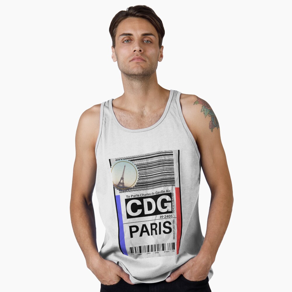 "CDG Luggage Airport Label Paris Charles de Gaulle Airport" Sticker for ...
