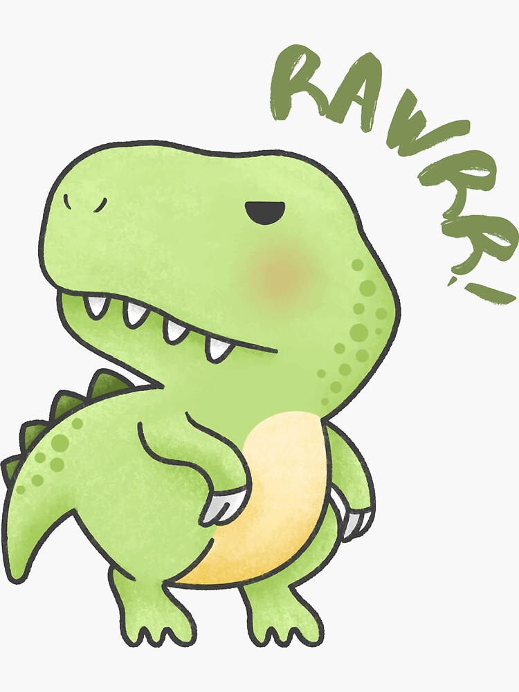 "Just Really Like Dinos Ok Rawrr Dinosaurs shirt or sticker" Sticker ...