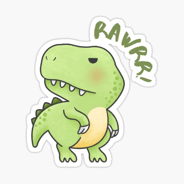 "Just Really Like Dinos Ok Rawrr Dinosaurs shirt or sticker" Sticker ...
