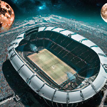 ""Lunar Kickoff: Football Stadium on the Moon"" Poster for Sale by ...