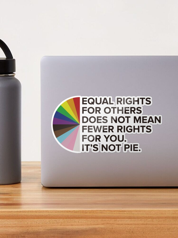 "Equal Rights LGBTQIA+ Pride Awareness Inclusivity Ally" Sticker for ...