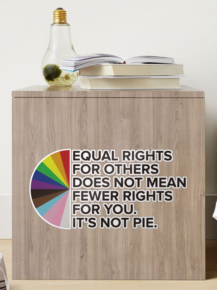 "Equal Rights LGBTQIA+ Pride Awareness Inclusivity Ally" Sticker for ...