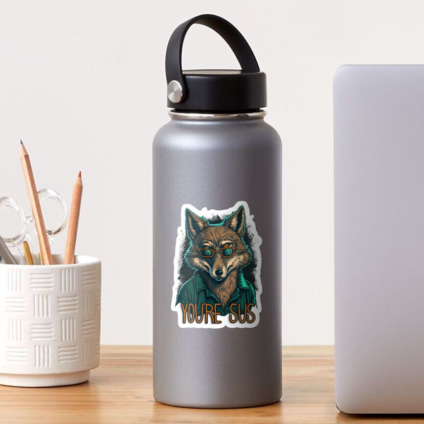 "Youre Sus Wolf" Sticker for Sale by ArtEnLight | Redbubble
