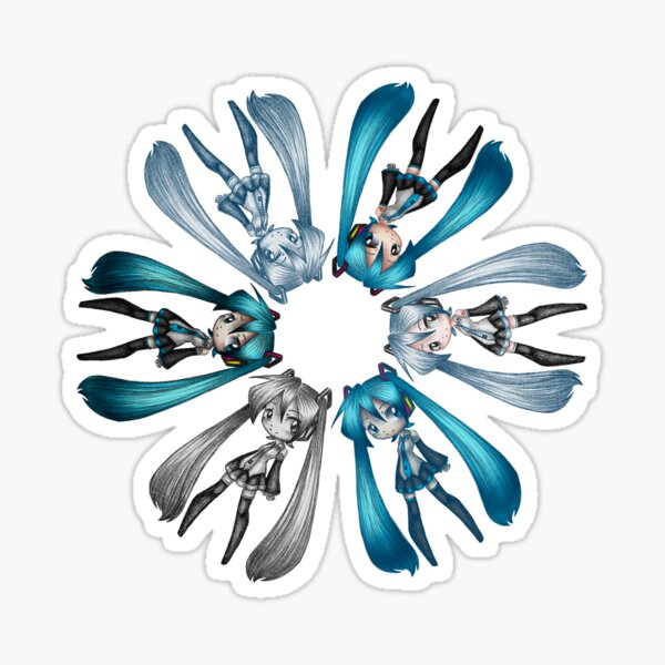 "Vocaloid - Hatsune Miku (Biblically accurate Meekoo)" Sticker for Sale ...