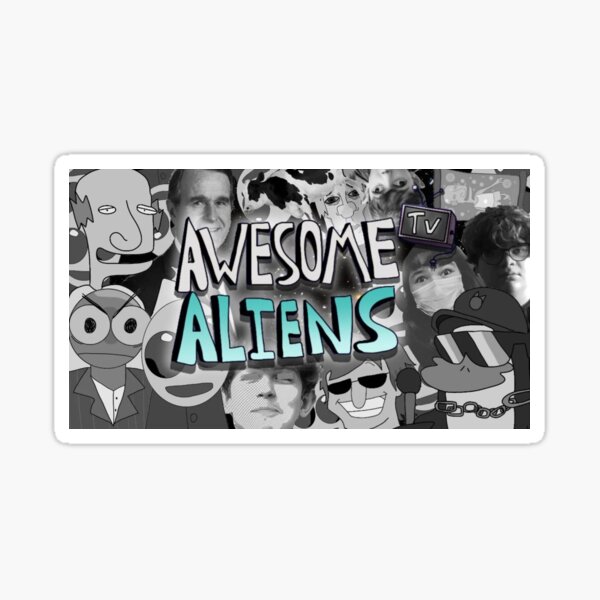 "Awesome Aliens Thumbnail" Sticker for Sale by Bunzeedoo | Redbubble