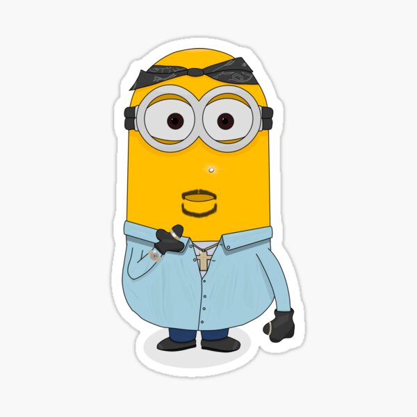 "Tupac Minion Digital Art" Sticker for Sale by faustinop | Redbubble