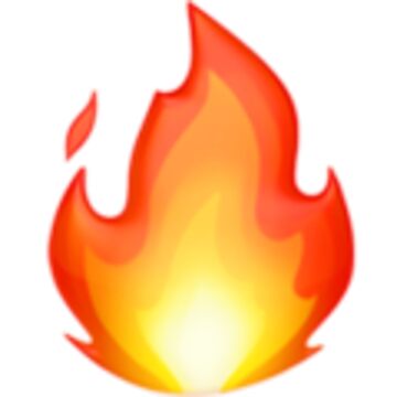 "Fire Flame - iPhone iOS Apple Emoji" Sticker for Sale by ...