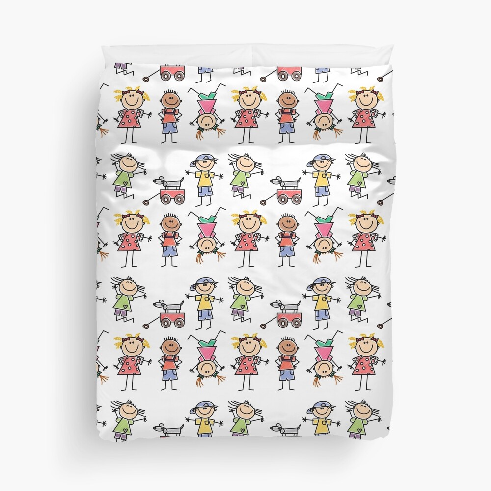 "KIDS STICK FIGURES" Sticker for Sale by YofiArt | Redbubble