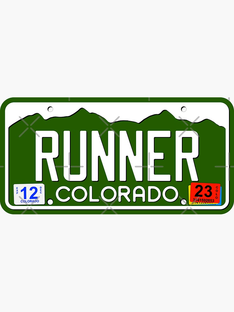 "Colorado License Plate - RUNNER" Sticker for Sale by RonTo | Redbubble