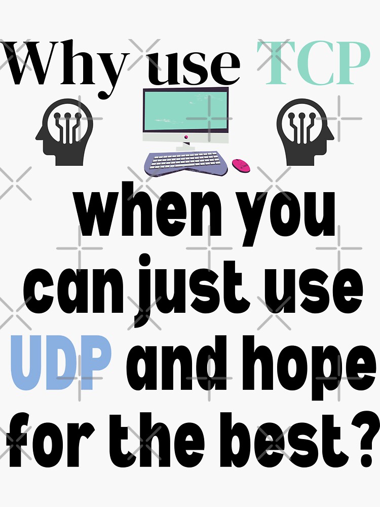 " Computer Science Programmer Udp Joke " Sticker for Sale by leshewle | Redbubble