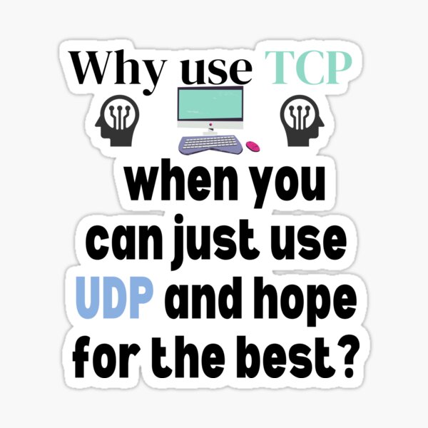 " Computer Science Programmer Udp Joke " Sticker for Sale by leshewle ...