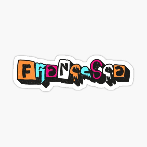 "FRANCESCA Custom Text Birthday Name" Sticker for Sale by Danylo ...