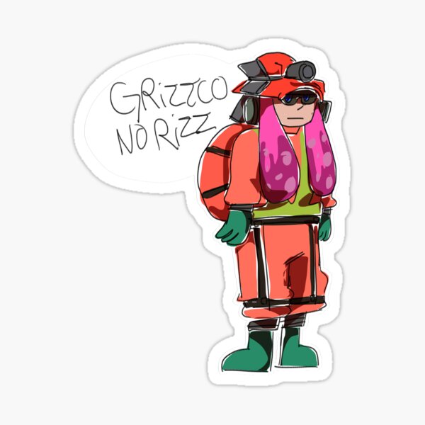 "grizzco no rizz" Sticker for Sale by vantass773 | Redbubble