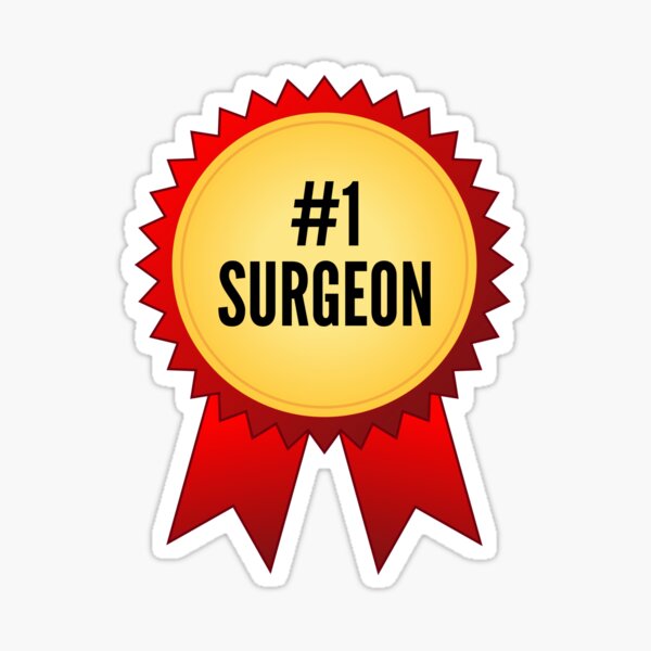 "Number 1 Surgeon Gold Medal" Sticker for Sale by Hustle-World | Redbubble