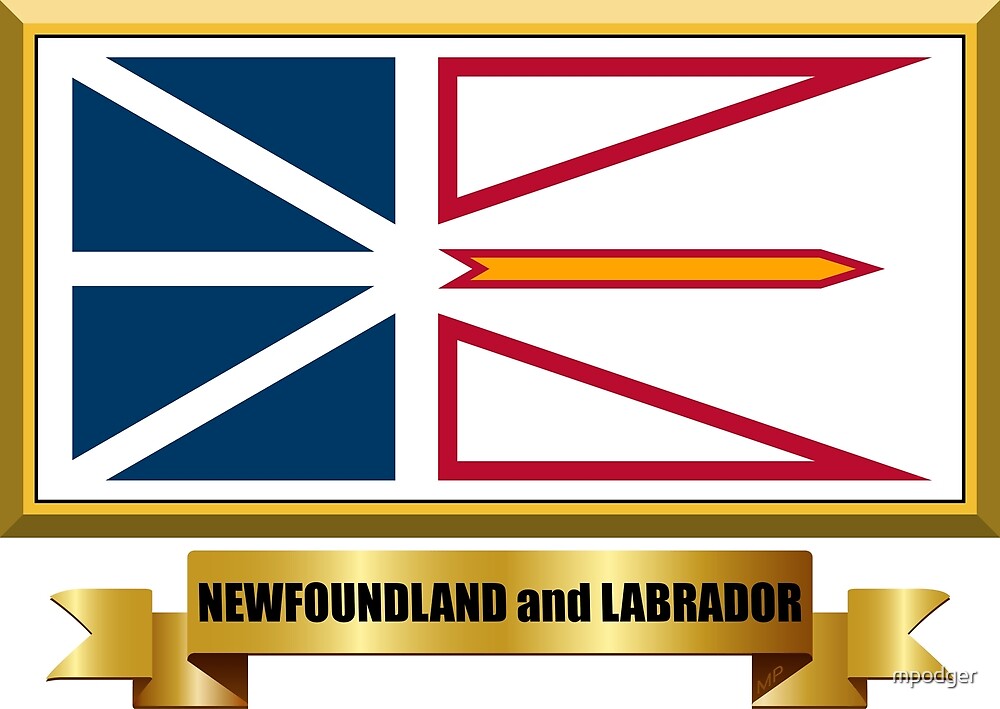 "NEWFOUNDLAND and LABRADOR Flag Gifts, Masks, Stickers & Products (N ...