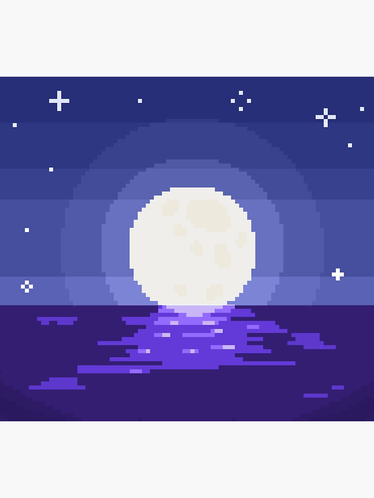 "Pixel Art of Midnight" Sticker for Sale by Sheezy- | Redbubble