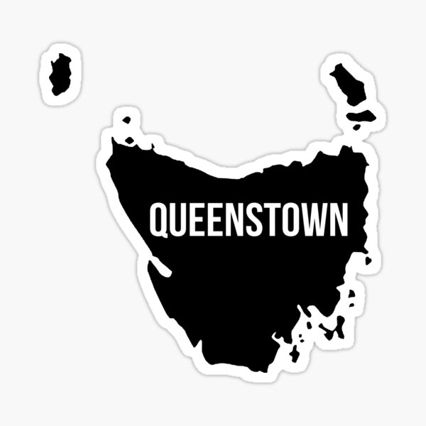 "Queenstown, Australia Silhouette" Sticker for Sale by CartoCreative ...