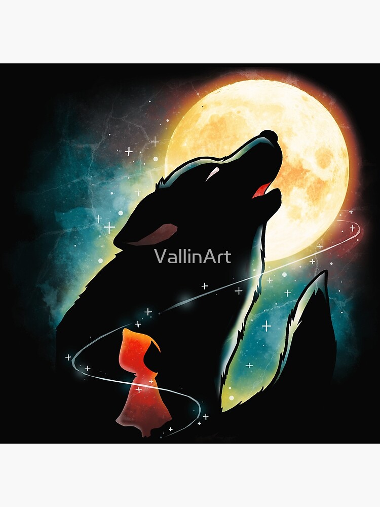 "Red Riding Hood Moon" Poster for Sale by VallinArt | Redbubble