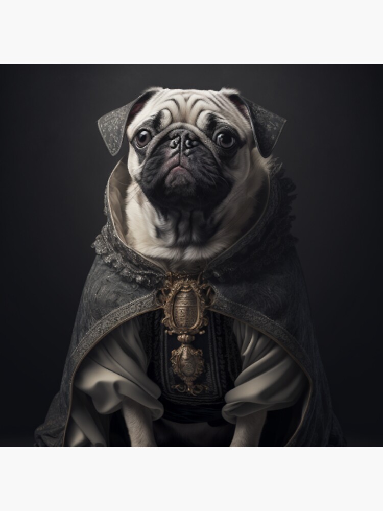 Sticker « Carlin Sage - Affiche de chien Carlin Sticker », par ...