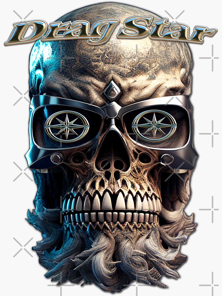 "Drag Star, Drag Star XVS Skull" Sticker for Sale by KlaraBubble ...