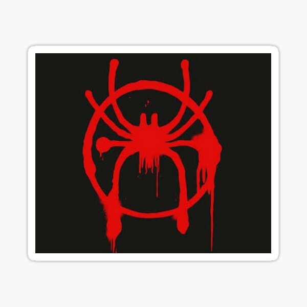"Miles Morales Spider Symbol" Sticker for Sale by MusetteDupuy | Redbubble