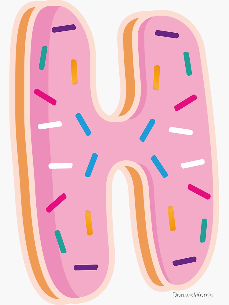 "Donuts Shaped Like letter H" Sticker for Sale by DonutsWords | Redbubble