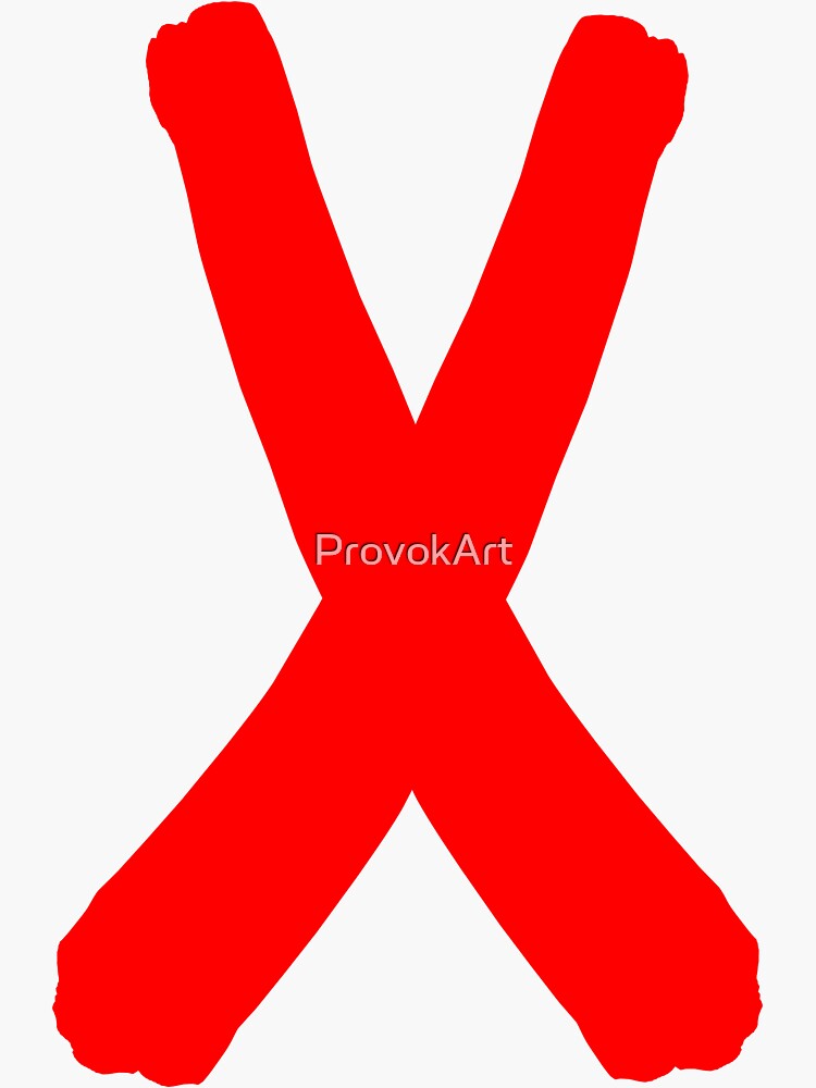 "X Marks The Spot" Sticker for Sale by ProvokArt | Redbubble