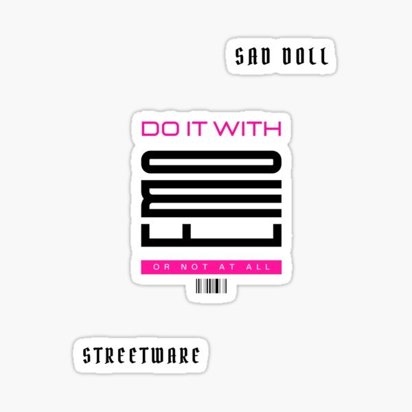 "DO IT WITH EMO (BLACK LABEL)" Sticker for Sale by chrispunker1 | Redbubble