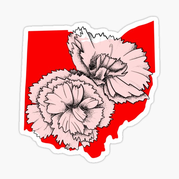 "Ohio state flower" Sticker for Sale by Retrochrome | Redbubble