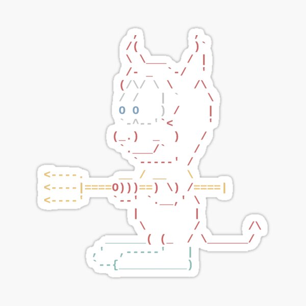 "BSD Neofetch ASCII Art Logo" Sticker for Sale by WhateverIs | Redbubble