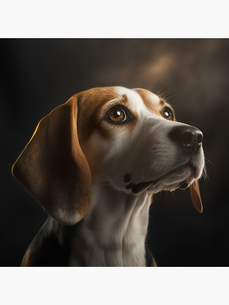 "Gorgeous beagle head illustration" Sticker for Sale by Globuwear ...