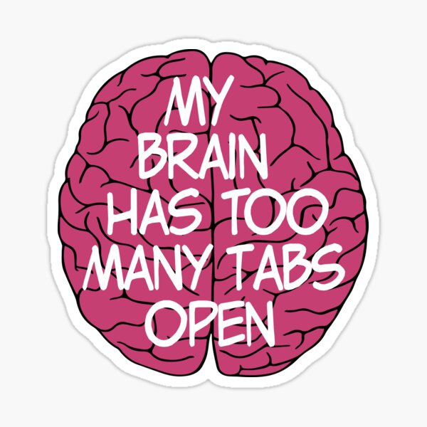 "Brain Tabs" Sticker for Sale by ScienceCorner | Redbubble