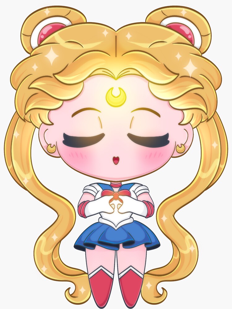 "Chibi Moon Girl" Sticker for Sale by Sweet-art- | Redbubble