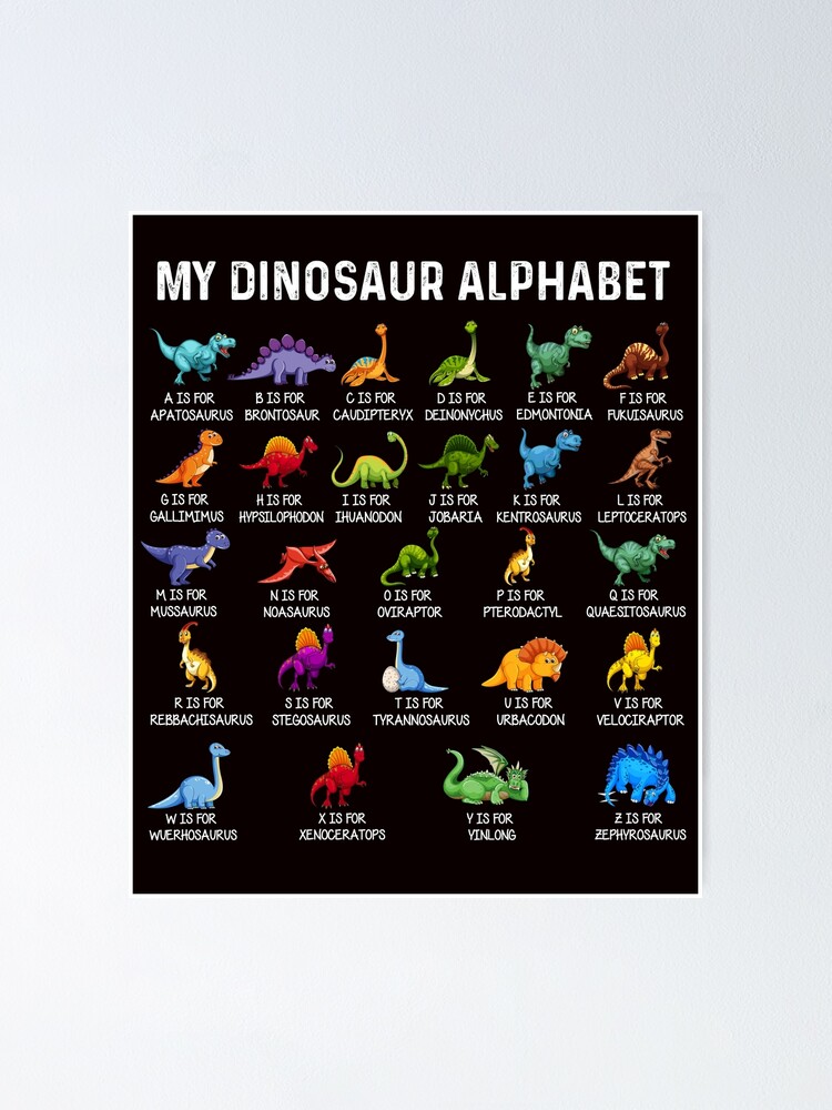 "MY DINOSAUR ALPHABET" Poster for Sale by creativeliberty | Redbubble