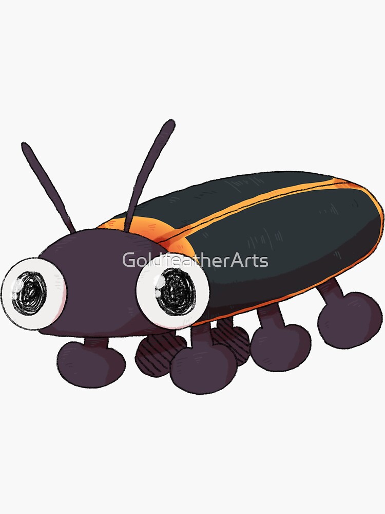"Bug Buddies! Firefly" Sticker for Sale by GoldfeatherArts | Redbubble
